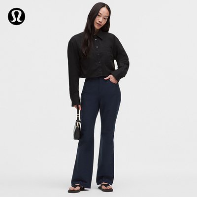 EasyFive 女士五袋款高腰微喇裤*亚洲版型丨lululemon丨LW5IW5A