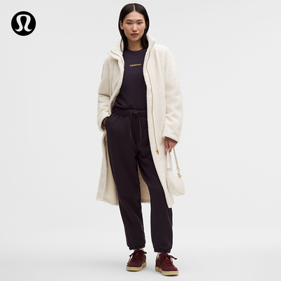 Sueded Boucle 女士珠皮呢立领大衣 *新年款丨lululemon丨LW4CMAS