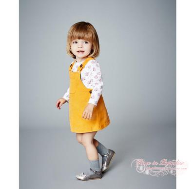 女童女孩t恤套装灯芯绒背带裙