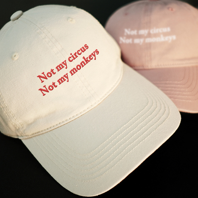 Not my monkeys韩国情侣男女百搭显脸小鸭舌帽刺绣软顶棒球帽