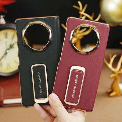 适用magicV6/v3/V5手机壳前后双壳真皮套v6屏磁吸铰链全包防摔保护壳v5二合一手腕带支架男女保护套