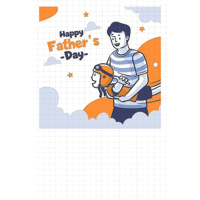 gykp6264父亲节通用卡片贺卡折卡迷你折卡小卡片空白卡片留言卡