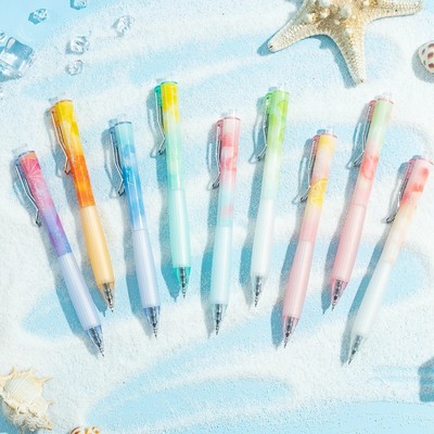 晨光MASMARCU气泡果果书写套装按动中性笔0.5黑色ST笔头子弹头大容量笔中小学生学习刷题办公高颜值走珠笔