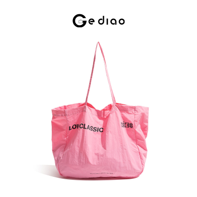 热巴同款帆布粉色包包2025年新款