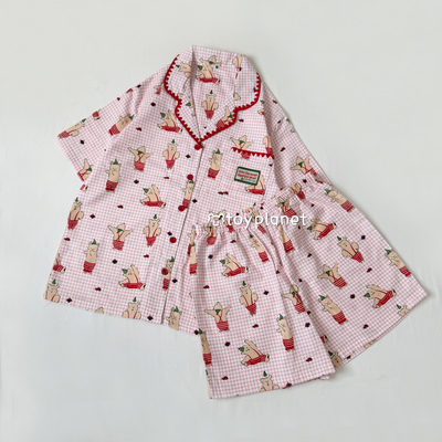 A类全棉双层纱布夏季女士家居服