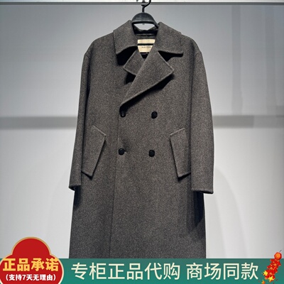 B1AAF4B05太平鸟男装双面呢大衣