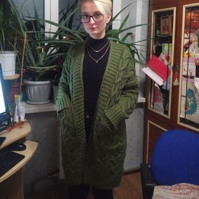 2019winter Long loose women sweater cardigan jacket sweaters