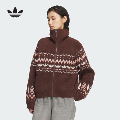 adidas阿迪达斯官方运动2025冬女针织衫 KS5985