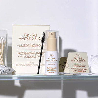 韩国tooq染眉膏半永久温和浅棕