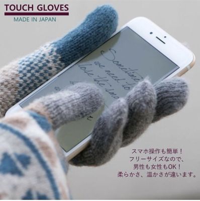 日本冬季保暖触屏手套bisque时尚