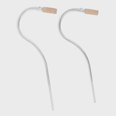 巴松镀银弯管弧形吹气个短2管长装进口软木铜质镀银单双簧管配件