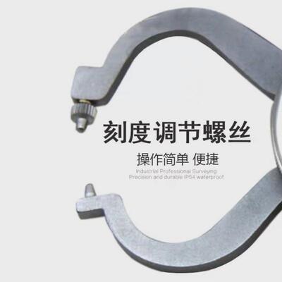 万目弯尖头带表外卡规0-10mm带表卡钳卡规表测厚规数显电子加长杆