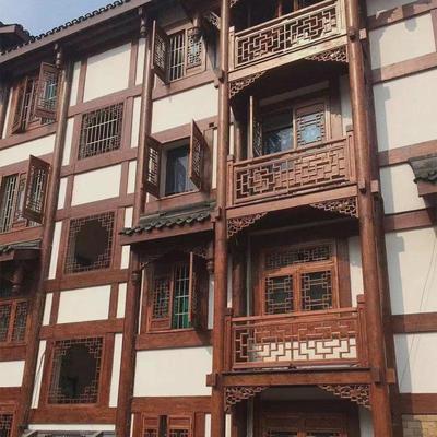 新中式实木花格厂家仿古隔断园林雕花镂空门窗屏风按需包办工程