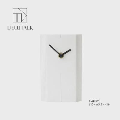 DecoTalk北欧书房卧室静音台钟样板间桌面摆件个性创意客厅座钟