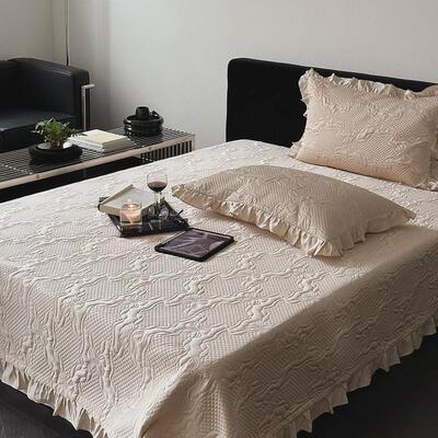 x1aw60lf兰精天丝被三件套夏季凉感床单加厚夹棉绗缝床盖双人盖