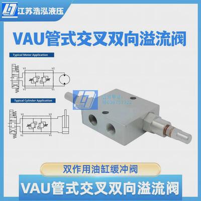 VAU DE/VBDC管式双向交叉溢流阀双作用油缸缓冲阀防止液压冲击阀