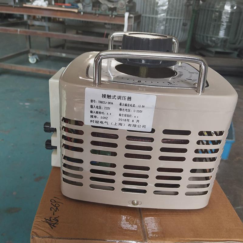 热销单相220V调压器TDGC2-5KW接触式调压器变压器交流调节器2KVA
