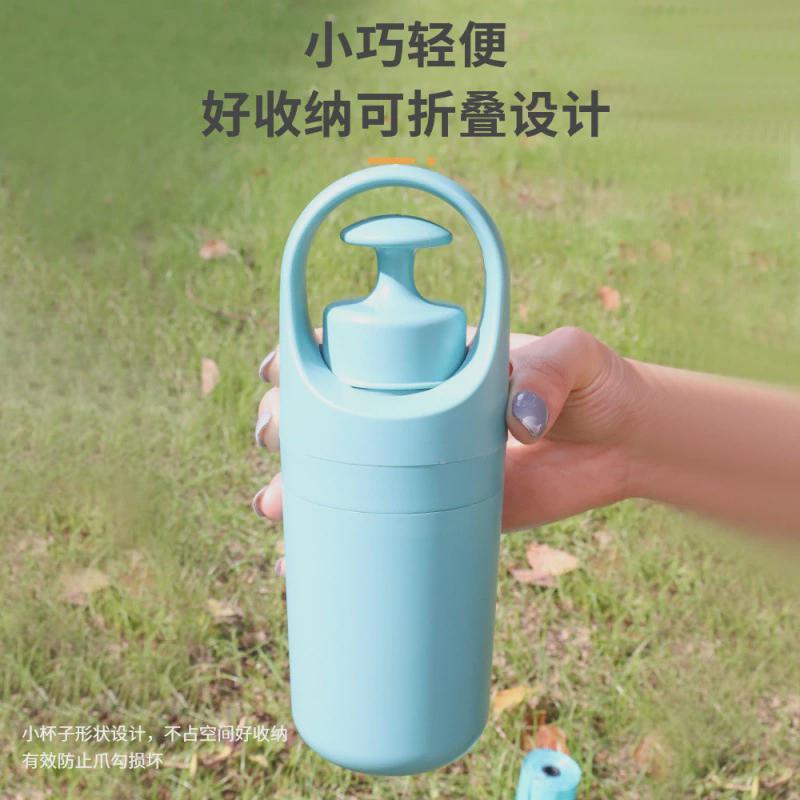 宠物拾便器狗狗外出夹便携多爪铲屎遛狗屎器捡屎垃圾袋分配器跨境