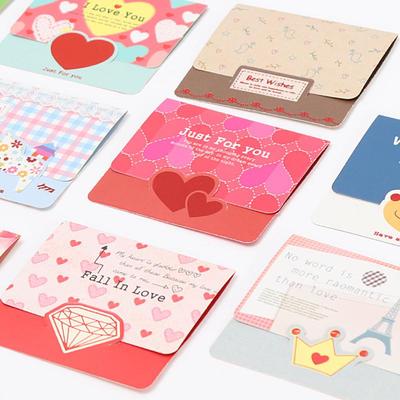 韩版可爱迷你清新小卡片卡通小贺卡s656迷你祝福节日通用中秋卡