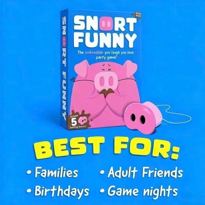 聚会趣味桌游You Laugh You Lose PartyGame笑到最后你输掉猪鼻子