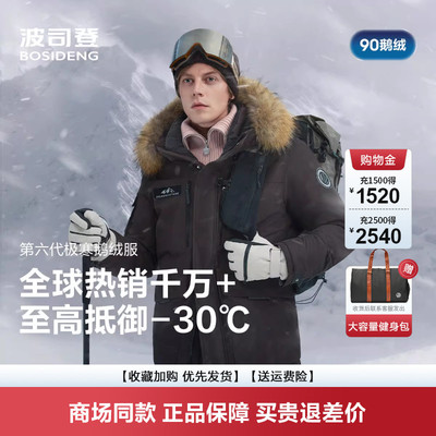 加厚鹅绒极寒男士中长款