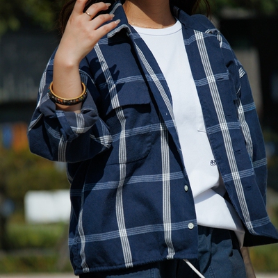 nanamica法兰绒包芯纱格纹衬衫