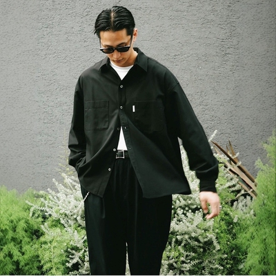 COOTIE宽松高捻华达呢长袖衬衫