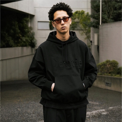 COOTIE重磅天竺棉宽松LOGO帽衫