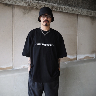 COOTIE尼龙混纺印花宽松短袖T恤