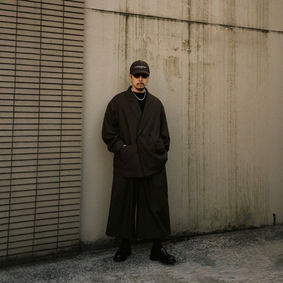 COOTIE斜纹布双排扣西装夹克