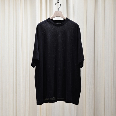 COMOLI棉质网眼透气短袖T恤