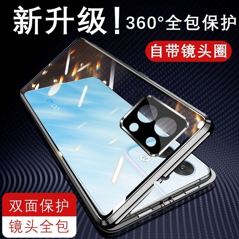 适用OPPOA6手机壳新款自带镜头膜全包OPPOa6pro双面玻璃磁吸卡扣oppo超薄散热男女款金属壳膜一体硬壳保护套