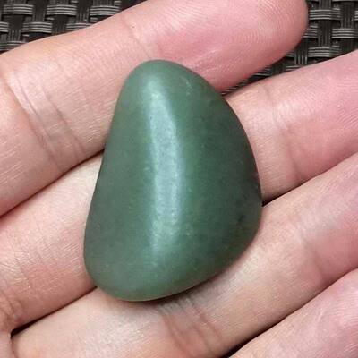 新疆和田玉籽料原石独籽无修翠青小吊坠手链籽00645