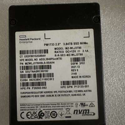 议价P26502-002 3.84TB PM1733 NVME
