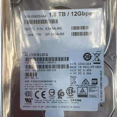 议价NetApp X343A-R6 1.8TB 12Gb SAS