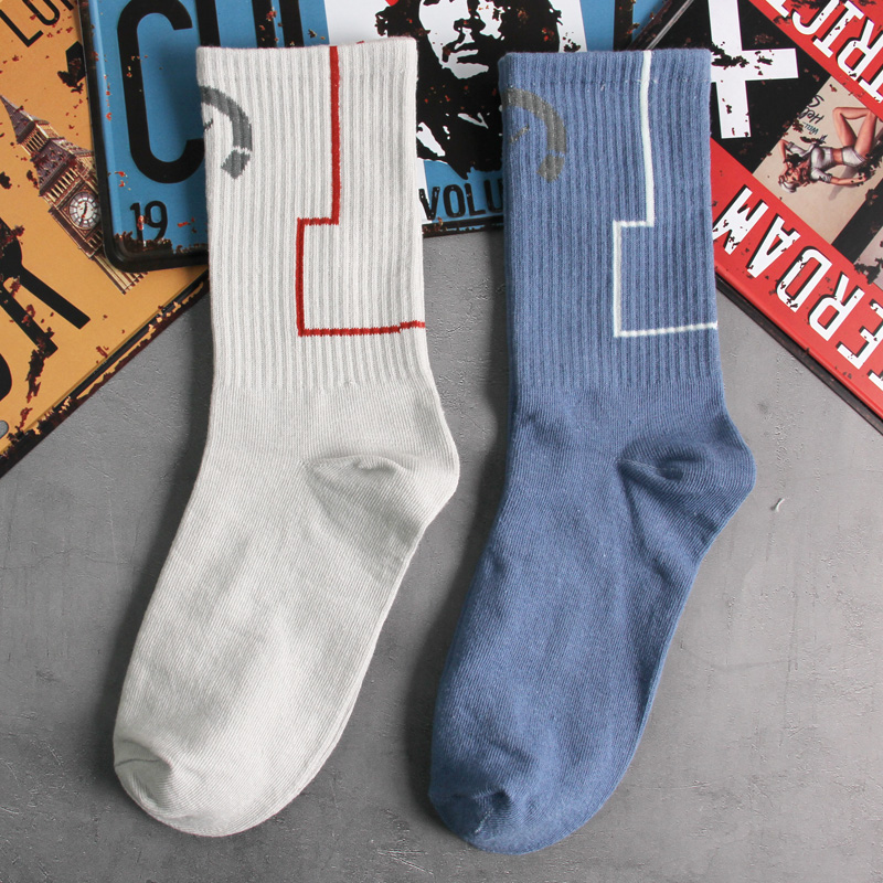 新款春秋季长袜子男女中筒袜潮 C2H4 18FW机能风仪表盘街头棉袜_虎窝淘