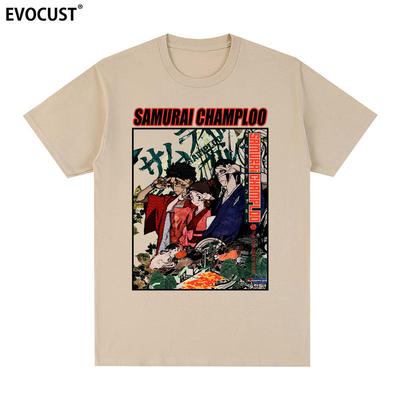 混沌武士Samurai Champloo短袖T恤动漫男女日系街头渡边信一郎Tee