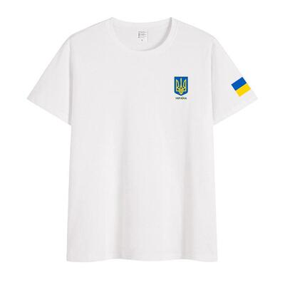 乌克兰Ukraine标志国家队T恤短袖男女圆领纯棉上衣服宽松休闲夏季