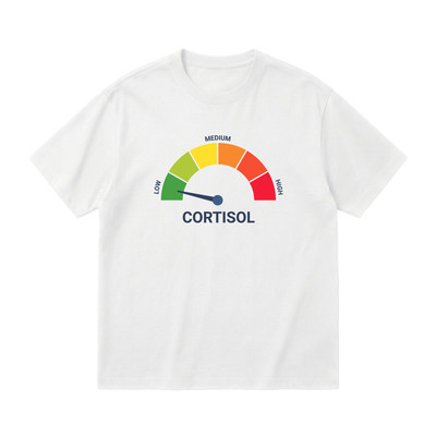Low Cortisol Level低压力纯棉T恤打工人精神状态趣味男女短袖夏