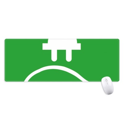 卡通插头能源车保护环境超大号游戏办公防滑锁边鼠标垫80x30cm