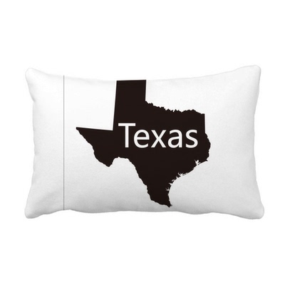 德克萨斯州美国地图轮廓抱枕靠枕腰枕沙发靠垫双面含芯礼物