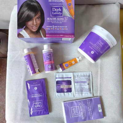 现货softsheen dark&lovely hair relaxer regular头发软化剂柔顺