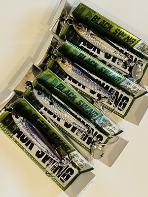 日本TK带亮片铁板BLACK SWING黑摆系列3D仿生涂装刀鱼鲅鱼小胖子