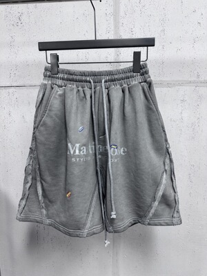 纯原版本Martine rose FW26夏季不规则水洗做旧重磅宽松男女短裤