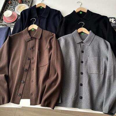 北野U家！春季男装女装罗纹衬衫式针织开衫毛衣毛衫外套休闲百搭