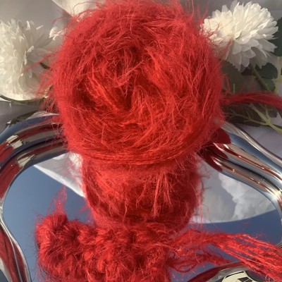 鸿运当头|diy新款手编特色长毛网红手混线毛线团海马毛编织