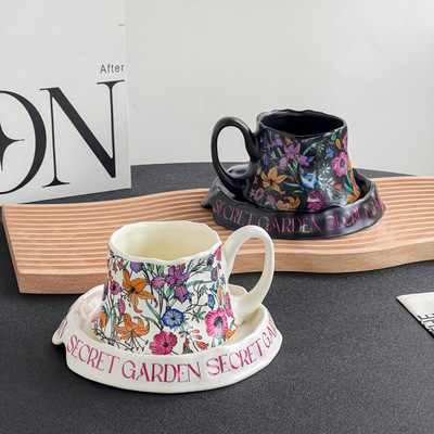 咖啡杯陶瓷复古马克杯高档精致