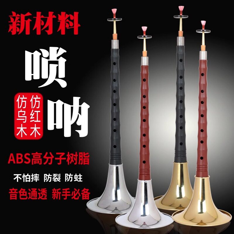 仿乌木唢呐仿红木唢呐乐器全套d调D调成人学生初学者入门小号喇叭