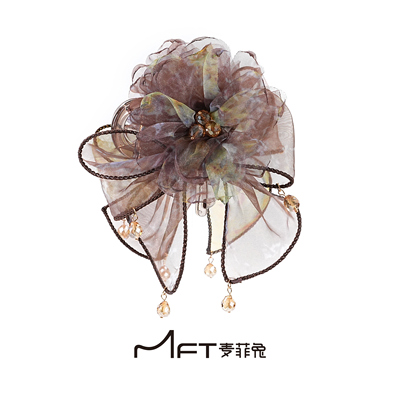 芳序抓夹森系花朵飘带鲨鱼夹蓬松显发量盘发发卡时尚百搭发夹发饰