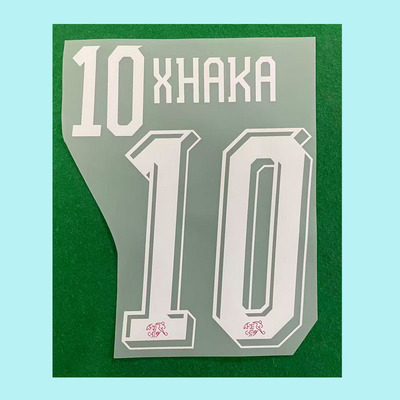 2026瑞士印字世界杯扎卡印号定制烫画Soccer Nameset